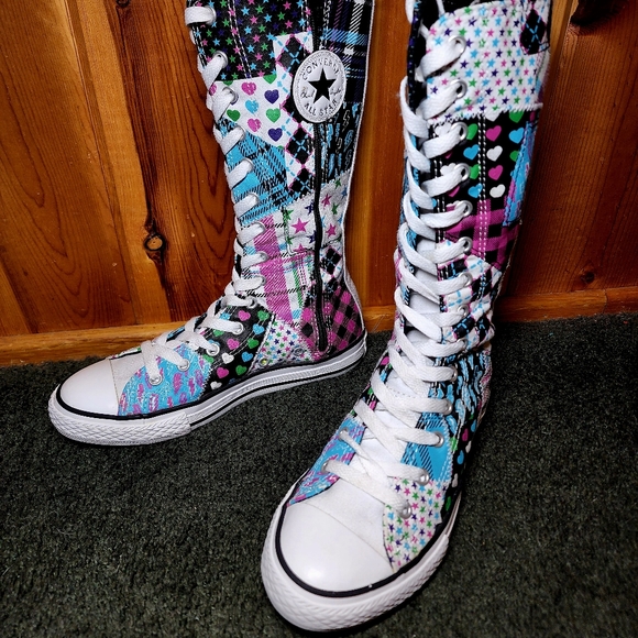 Converse | Shoes | Rare New Converse All Star Calf Knee High Junior ...